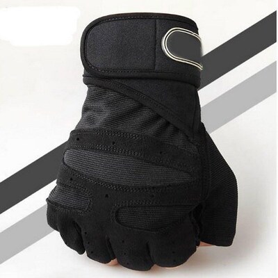 Half  Fitness Gloves Weight Lifting Gloves Protect Wrist Gym