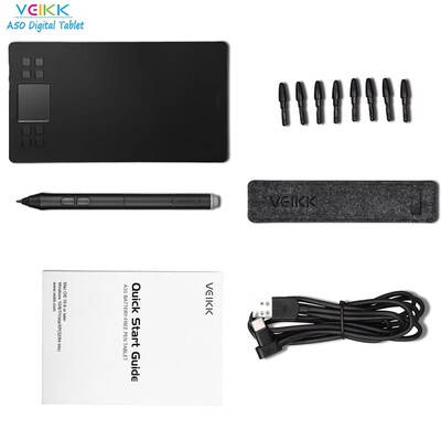 Graphics Drawing Pad 8192 Pressure Sensitivity 10x6 inch Bat