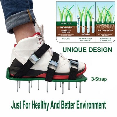 1 Pair Lawn Aerator Shoes Sandals Grass Spikes Nail Cultivat
