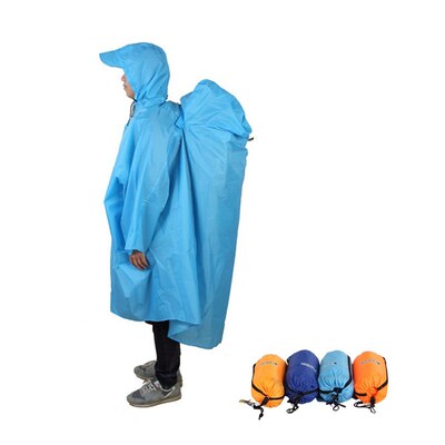 Backpack Cover One-piece Raincoat Poncho Rain Cape Outdoor H