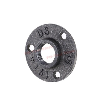 10Pcs Black Decorative Malleable Iron Floor/Wall Flange Mall