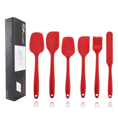 Baking Scraper Spatula Set Rubber Scrapers Spoon Non-Stick