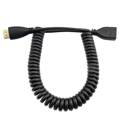 8FT 2.5M HDMI A male To female Spiral Coiled extension Cable