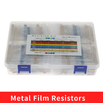 2600pcs 130Values 1/4W 0.25W 1% Metal Film Resistors Assorte