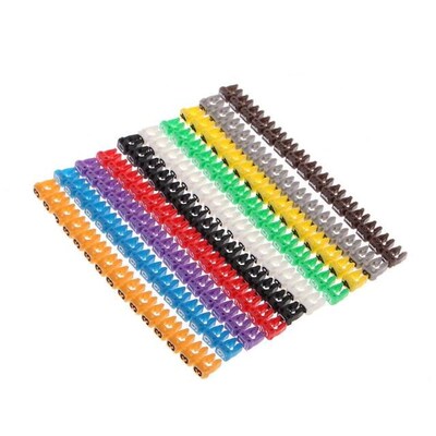 BGEKTOTH 150 Pcs Cable Markers Colourful C-Type Marker Numbe