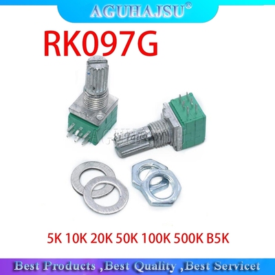 5pcs RK097G 5K 10K 20K 50K 100K 500K B5K with a switch audio
