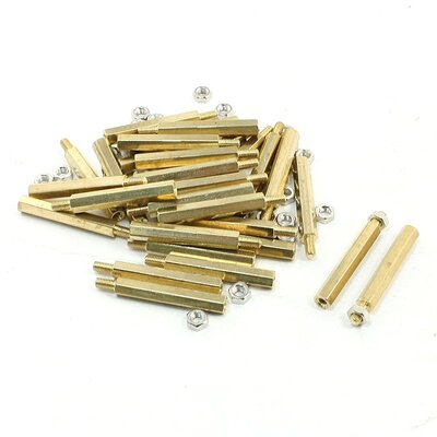 30mm Body Long M3x6mm Male Female Brass Pillar Standoff Spac