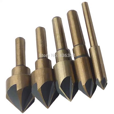5pcs Hss Drill Bit 5 Flute Countersink Drill Bits Chamfer Cu