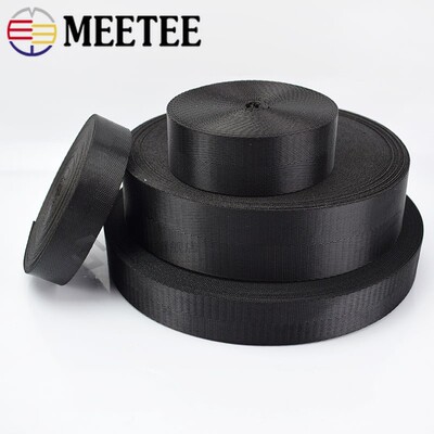 5meter 25/32/38/50mm Nylon Black Webbing Tape Herringbone Pa