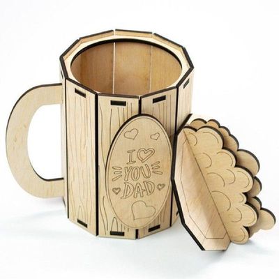 Wooden Beer Mug Ornaments Father's Day Gift Decorations