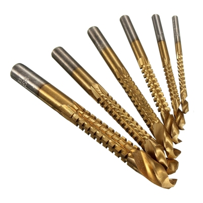 6 pcs HSS Milling Drills Set Wood Drill Bits Drill Set for W