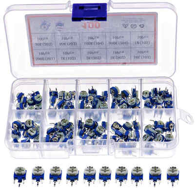 100pcs/box 10Kinds RM063 Horizontal Trimpot Potentiometer As