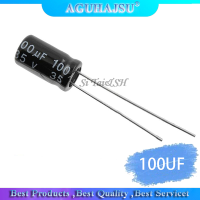 50PCS Higt quality 35V 100UF 6*12mm 100UF 35V 6.3*12 Electro
