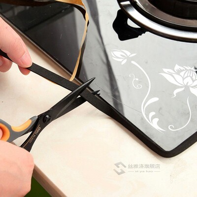 Kitchen gas counter cooktop gap mold mildew moisture tape, s