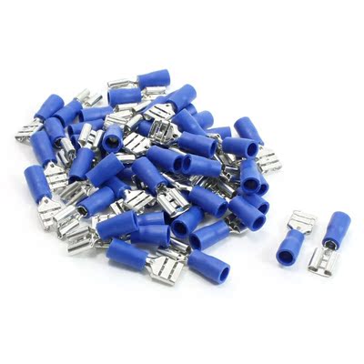 50 Pcs 2.5mm Dia Wire Hole Spade Crimp Terminals Connectors