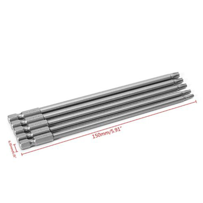 5pcs Torx Screwdriver Bit 150mm Long Screwdriver Bits T10-T3