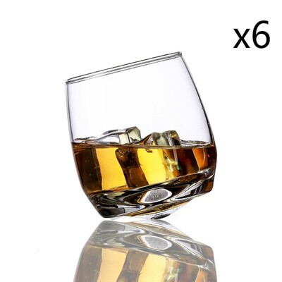 Ocean Whipping Top Roly-poly Design Whisky Rock Glass Vodka