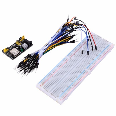 MB-102 Breadboard 830 Point Solderless + Power Module with 6