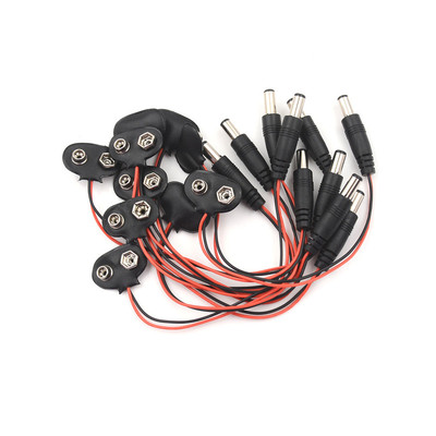 10pcs Experimental 9V Snap Power Cable To DC 9V Clip Male Li