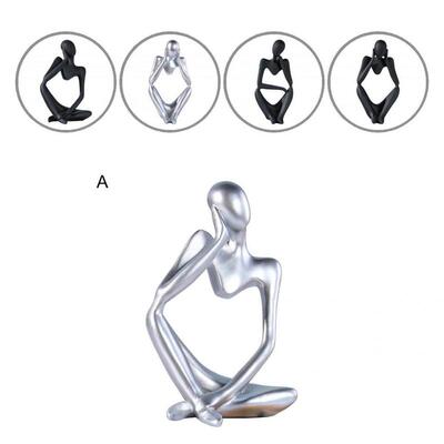 Decorative 3 Colors Aesthetic Meditator Shape Statue Decor