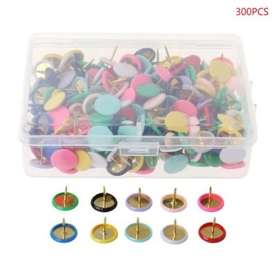 300pcs Home Office Drawing Pins Pushpin Thumbtack Cork Board
