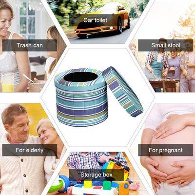 Portable Folding Toilet Car Commode Camping Toilet Car