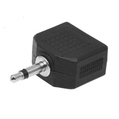 6 Pieces 3.5mm Mono Audio Plug to 2 Port 3.5mm Jack Splitter