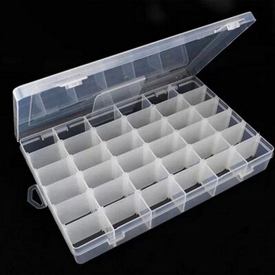 36 Grids Compartment Plastic Storage Box Jewelry Earring Bea