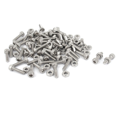 M2.5x 10mm hexagonal knurled head cap Screws Nuts Screws 50P