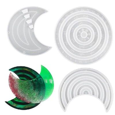 Rotatable Moon Calendar Resin Molds Perpetual Calendar Mold