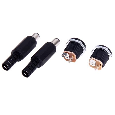 10 Pairs 3A 12V DC Power Plug Male / Female Jack Plugs Socke
