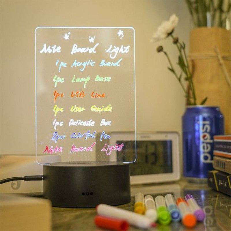 Color Changing Note Board Creative Led Night Light USB_虎窝淘