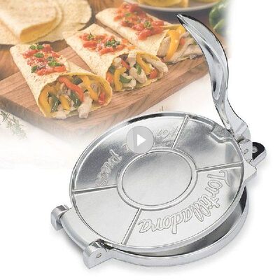 Portable 8Inch Aluminum Heavy Duty Tortilla Press Maker