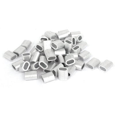 4mm Wire Rope Aluminum Ferrules Sleeves 50 Pcs