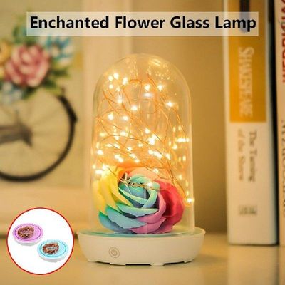 Smuxi Night Light Flower Bottle C reative Romantic Rose