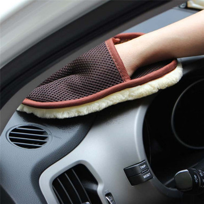 1pc Car Cleaning Glove Auto Plush Vehicle Wash Mitten Cloth