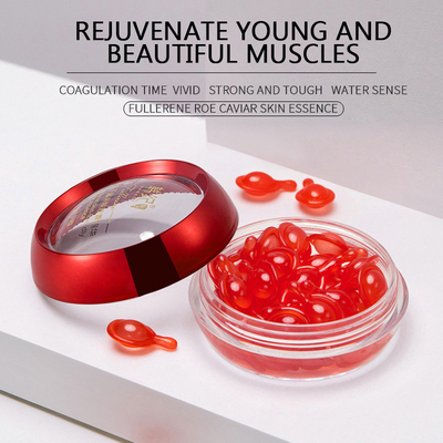 38PCS/Box Fullerene Caviar Capsules Serum Hyaluronic Acid