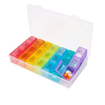 21 Grids 7 Days Weekly Pill Case Medicine Tablet Dispenser