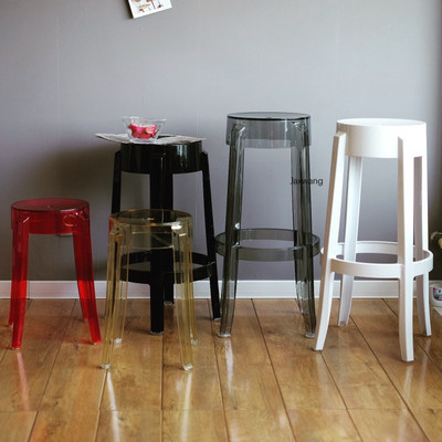 Transparent Living Room Stools Acrylic Bar Stool Ghost