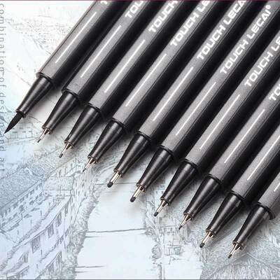 10Pcs/set Pigt Liner Micron Ink Marker Pen 0.05 0.1 0.2 0.3