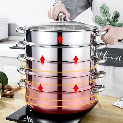 Universal Cooking Pots Stainless Steel Thick Steamer pot