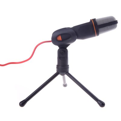 Mic Wired Condenser Microphone with Holder Clip for Chatting