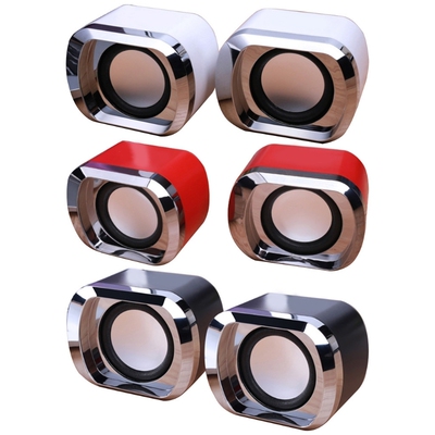 USB Wired Computer Speakers AUX Input USB Powered Bass Reinf