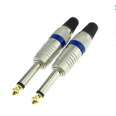 10pcs 6.35mm 6.5mm connector mono audio plug jack 6.5 amplif