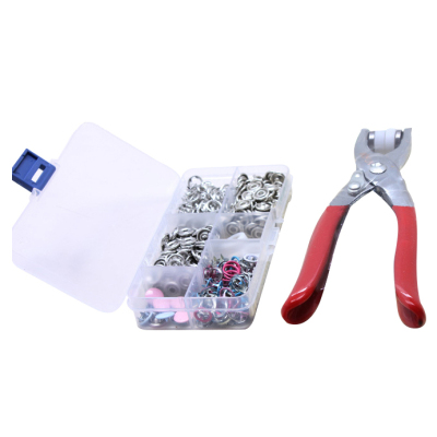 Prong Ring Fasterner Snap Pliers Craft Tool+110 Sets Multico