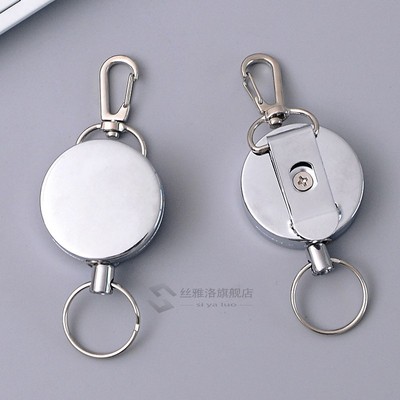 2020 Retractable Key Ring ID Badge Metal Lanyard Name Tag Ca