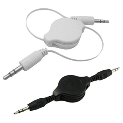 3.5mm to 3.5 Car Audio Flexible Extension Cable Male Retract