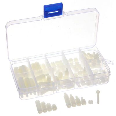 M3 Nylon Hex Screw Nut Spacer Stand-off Varied Length Assort