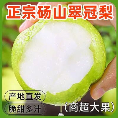 安徽砀山梨子新鲜5斤青皮当季水果翠玉梨苹果梨皇冠梨翠冠梨蜜梨