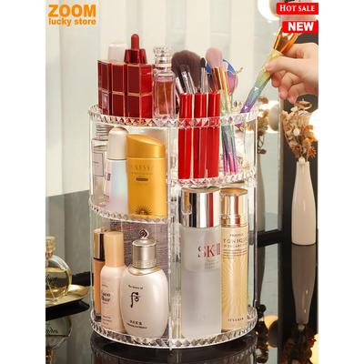 Rotating Makeup Organizer Spinning Skincare Storage Carousel